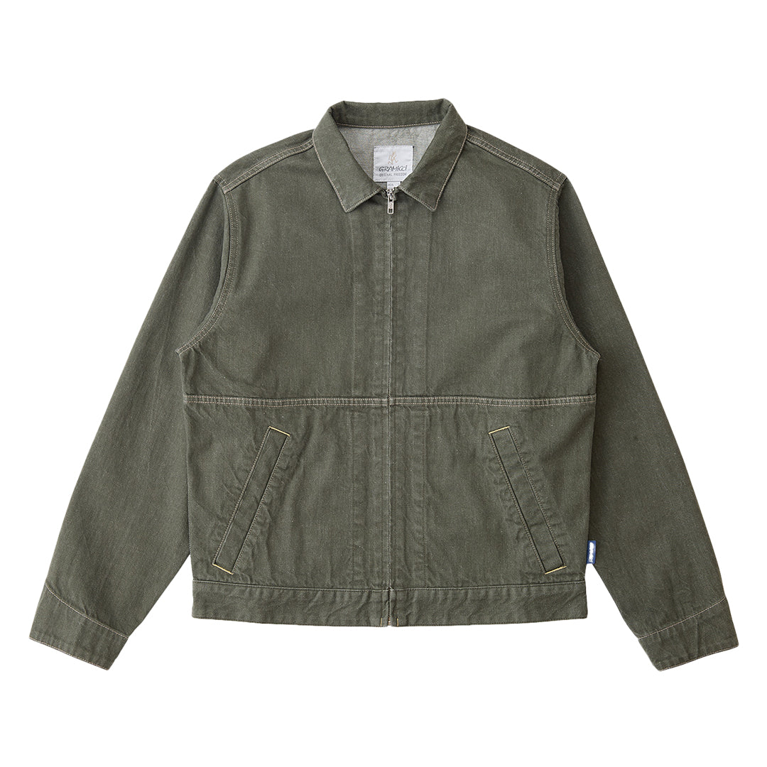 Gramicci "Japanese Slub Denim Jacket Dark Sage" – No Talent Shop